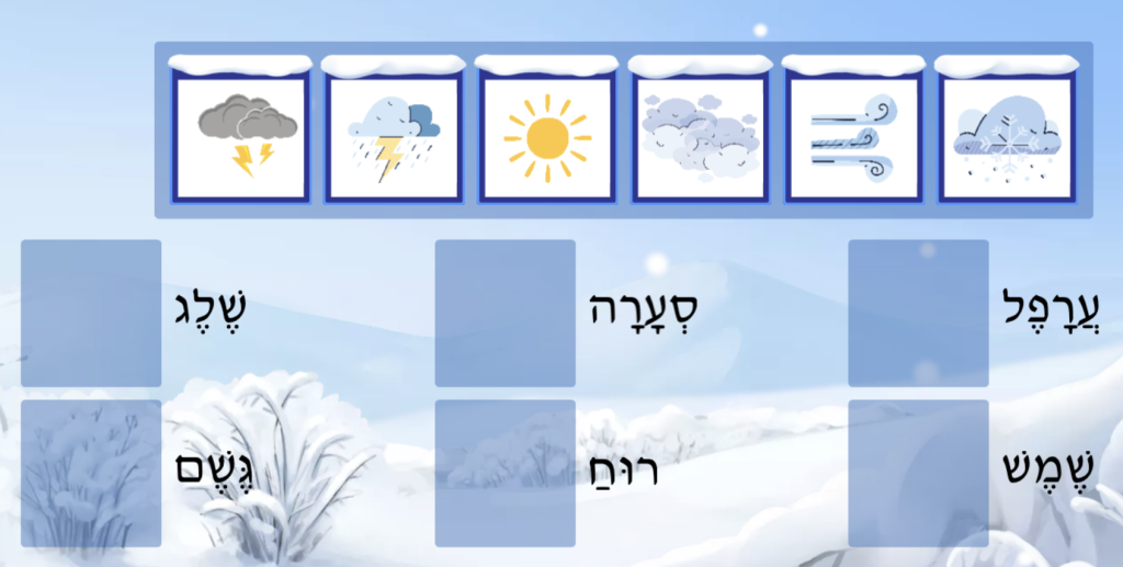 Let's Talk Weather in Hebrew - Hebrew for US