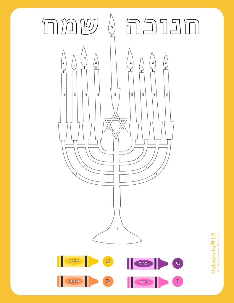 Teaching Kids Hebrew Letters the Hanukkah Way - Hebrew for US